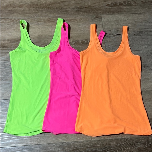 No Boundaries | Tops | 3piece No Boundaries Neon Tank Tops Lime Green ...